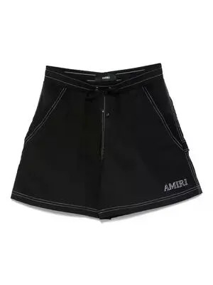 Amiri Embroidered-pocket Swim Shorts