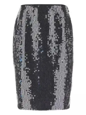 ROTATE BY BIRGER CHRISTENSEN Sequin Embellished Midi Skirt - Black