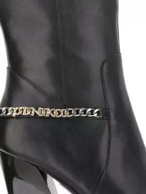 Pinko 90mm Chain-embellished Leather Boots