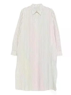 THE ROW Chihiro Striped Shirt Dress - Neutrals