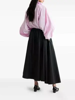 PATOU Ruffled-neck Balloon-sleeve Blouse - Pink