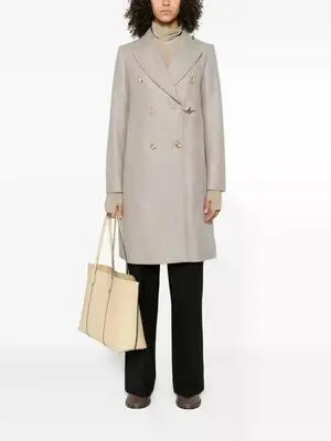 FAY Double-breasted Clasp Coat - Neutrals
