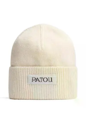 Patou Logo-patch Beanie - White
