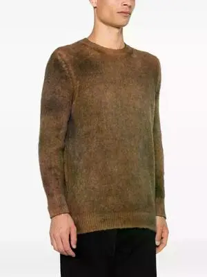 Avant Toi Brushed Crew-neck Sweater - Brown