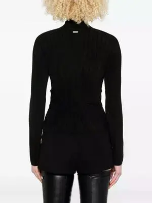 MUGLER Ribbed Mock-neck Sweater