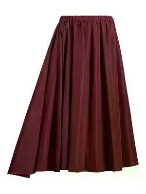 PATOU Faille Midi Skirt - Brown