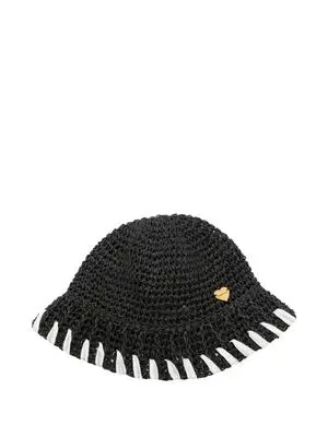 TWINSET Woven Hat With Heart Plaque