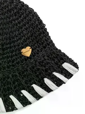 TWINSET Woven Hat With Heart Plaque