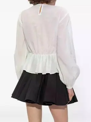 ALLSAINTS Ruffled Smocked Top - White