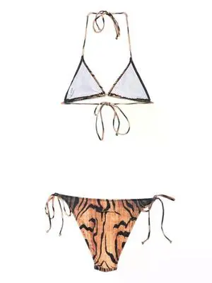 JEAN PAUL GAULTIER Tiger-print Triangle Bikini