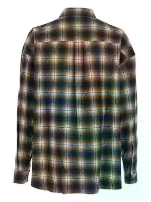 JUUN.J Argyle Check Damaged Shirt