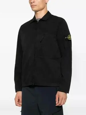 Stone Island Zip-fastening Shirt Jacket - Black