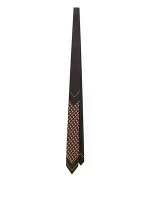 Dolce & Gabbana Monogram Silk Neck Tie - Red