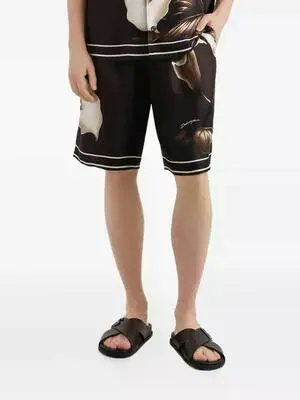 Dolce & Gabbana Calla Lily-print Shorts
