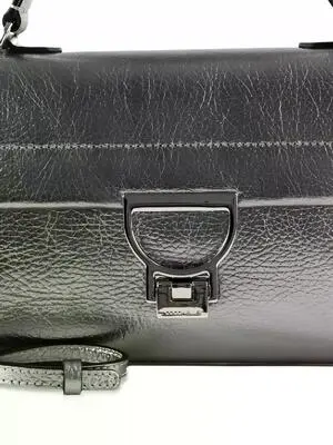 COCCINELLE Arlettis Metallic Leather Tote Bag - Silver