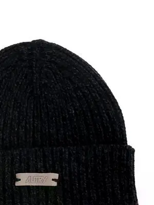 AUTRY Ribbed Knit Beanie - Black