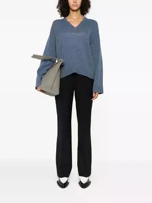 P.a.r.o.s.h Pocket-detail Wool Trousers - Blue