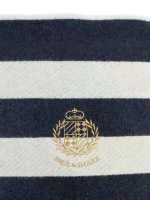 Paul & Shark Striped Embroidered Blanket