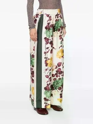 P.a.r.o.s.h Floral-print Wide Leg Trousers