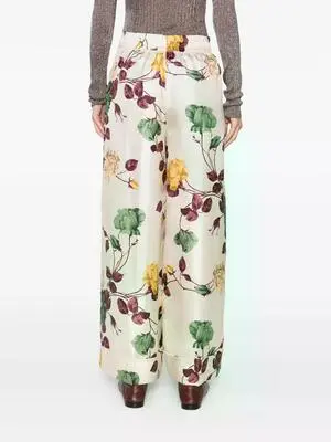 P.a.r.o.s.h Floral-print Wide Leg Trousers