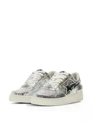 A BATHING APE Sta Metallic Sneakers - Grey