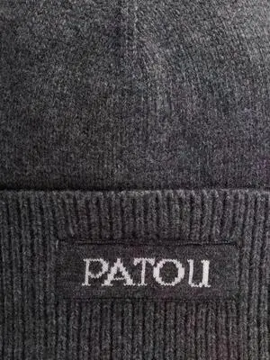 PATOU Logo-patch Beanie Hat - Grey