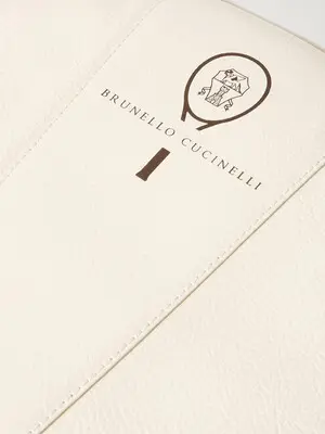 Brunello Cucinelli Leather And Mesh Tennis Racket Bag