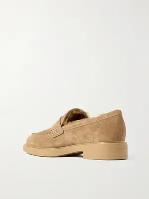 GIANVITO ROSSI Harris 20 Shearling-lined Loafers
