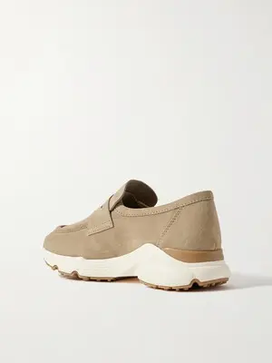 TOD'S Suede Slip-on Sneakers - Neutrals