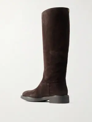 GIANVITO ROSSI Ascott 20 Suede Knee High Boots - Brown