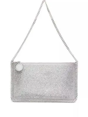 Stella McCartney Falabella Crystal-embellished Chain Shoulder Bag - Grey