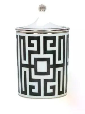 GINORI 1735 Labirinto-motif Porcelain Candle - White