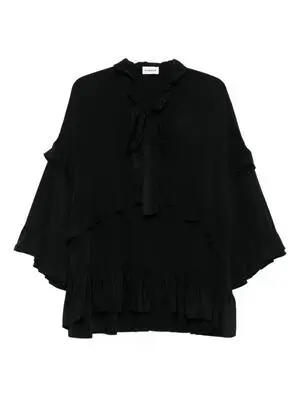P.a.r.o.s.h Ruffled Tie-neck Top