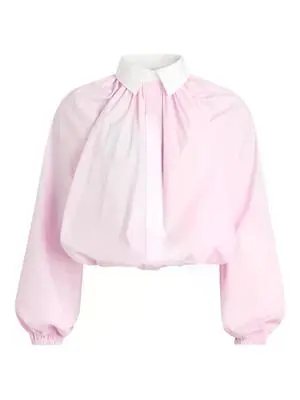 PATOU Long-sleeved Poplin Blouse - Pink