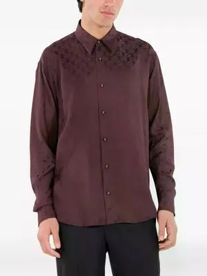 Roberto Cavalli Monogram-pattern Shirt - Purple