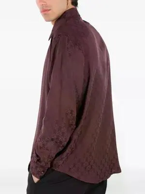 Roberto Cavalli Monogram-pattern Shirt - Purple