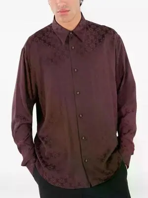 Roberto Cavalli Monogram-pattern Shirt - Purple