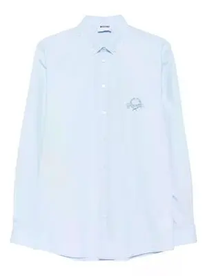 Moschino Logo-embroidered Long-sleeved Shirt