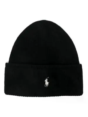 Polo Ralph Lauren Pony-embroidered Beanie Hat - Black