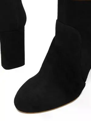 STUART WEITZMAN 85mm Block-heel Suede Boots - Black