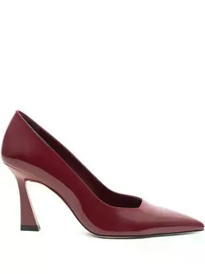 STUART WEITZMAN 85mm Vinnie Pointed-toe Patent-leather Pumps - Red