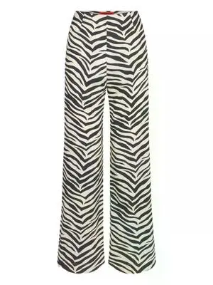 SIMONMILLER Zebra-print Poplin Trousers