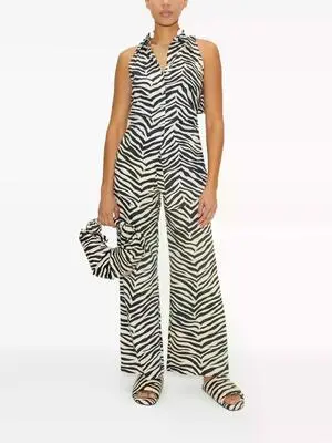 SIMONMILLER Zebra-print Poplin Trousers