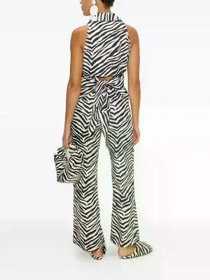 SIMONMILLER Zebra-print Poplin Trousers