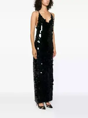 P.a.r.o.s.h Sequin Spaghetti-strap Maxi Dress