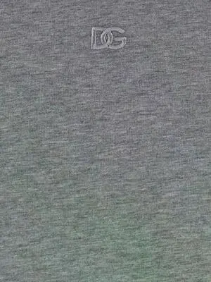 Dolce & Gabbana Crew-neck Logo-embroidered T-shirt - Grey