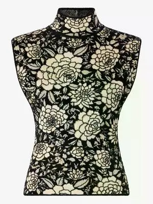 Roberto Cavalli Floral-motif High-neck Top