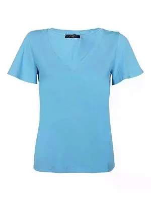 Max Mara V-neck Ruffled-sleeve T-shirt