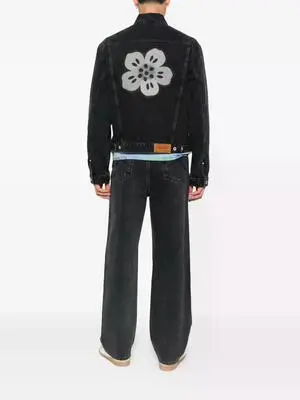 Kenzo Boke Flower Denim Trucker Jacket - Black
