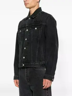 Kenzo Boke Flower Denim Trucker Jacket - Black